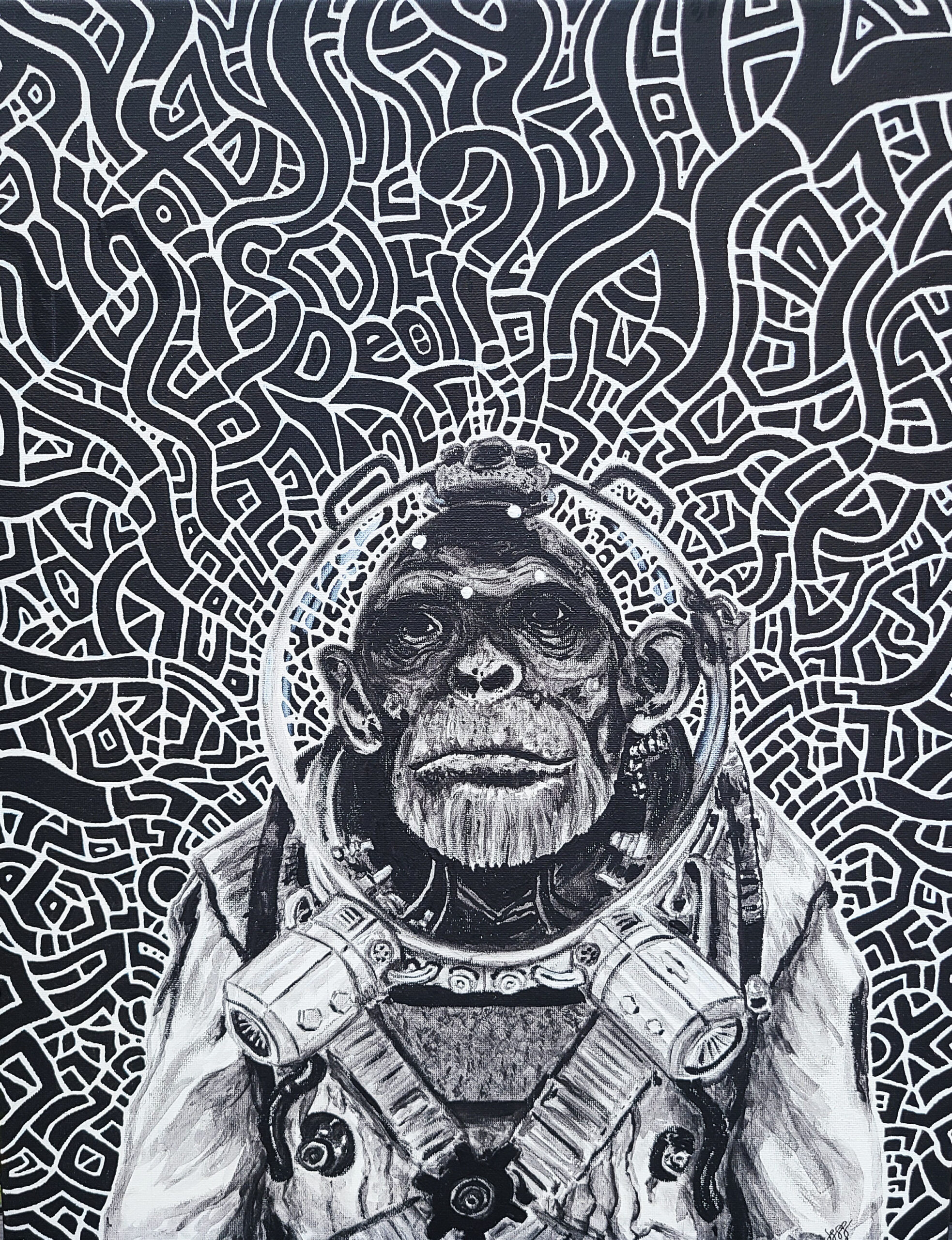 Space Monkey Art Buy - What Is Real? (Original) - Jeff Lung Art