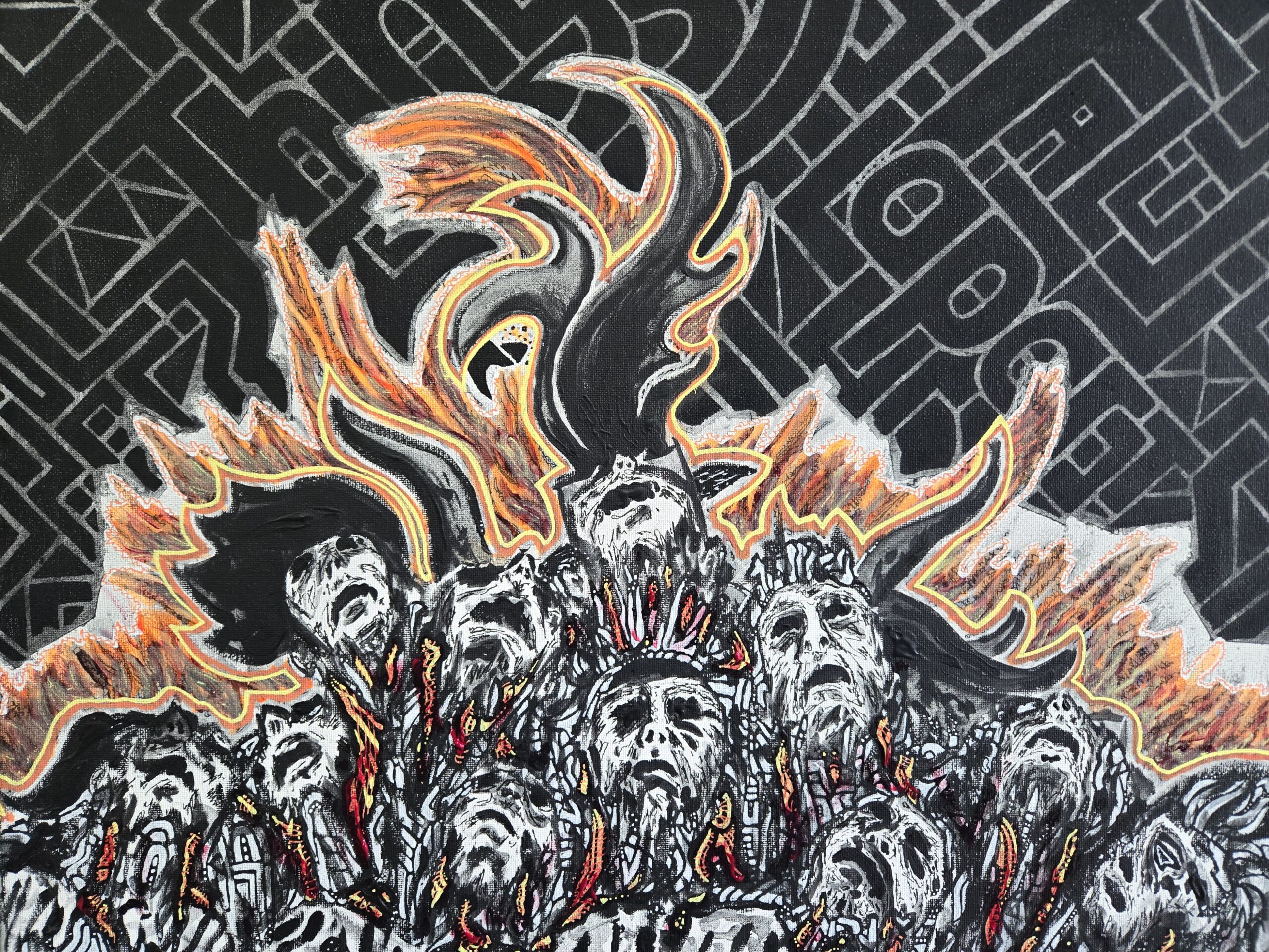 Original Art for Sale - Things Fall Apart (Original) - Jeff Lung Art